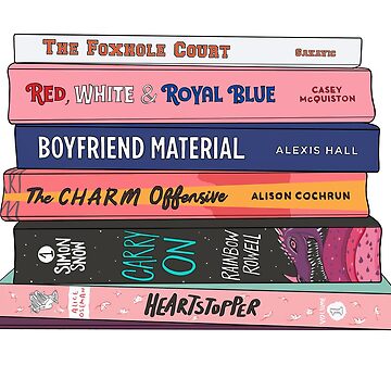"MM Queer Romance Book Stack" Sticker for Sale by weightyghosts | Redbubble
