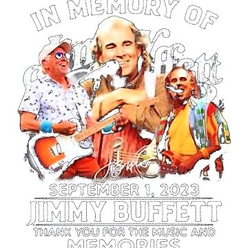 "RIP jimmy buffet - Thanks For the Memories" Sticker for Sale by ...