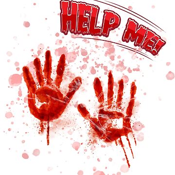 "Halloween Help Me" Sticker for Sale by HypnoticFlow | Redbubble