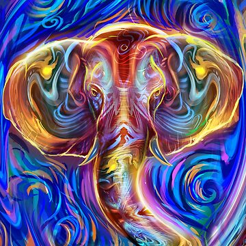 "Psychedelic Elephant" Art Print for Sale by Louis Dyer | Redbubble