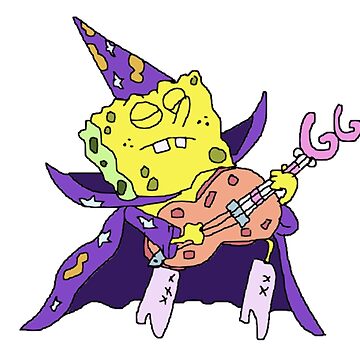 "badly drawn goofy goober wizard spongebob" Sticker for Sale by ...