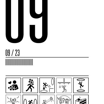 "Portal Test Chamber 9 Door Sign Aperture" Poster for Sale by Jupiler9 ...