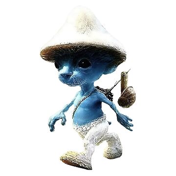 "Smurf Cat Meme Funny T-shirt Sticker Badge" Sticker for Sale by ...