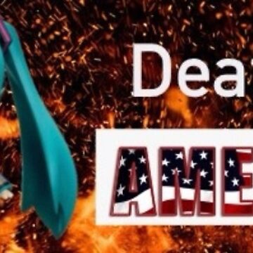 "Hatsune Miku nendoroid death to america" Sticker for Sale by Enbykeith ...