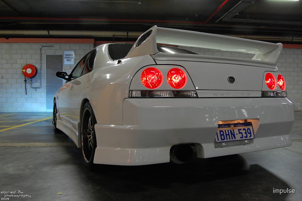 "Nissan Skyline GTS-t R33 Rear" by impulse | Redbubble