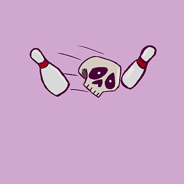 "Bowling ball Skull" Sticker for Sale by anistyno | Redbubble