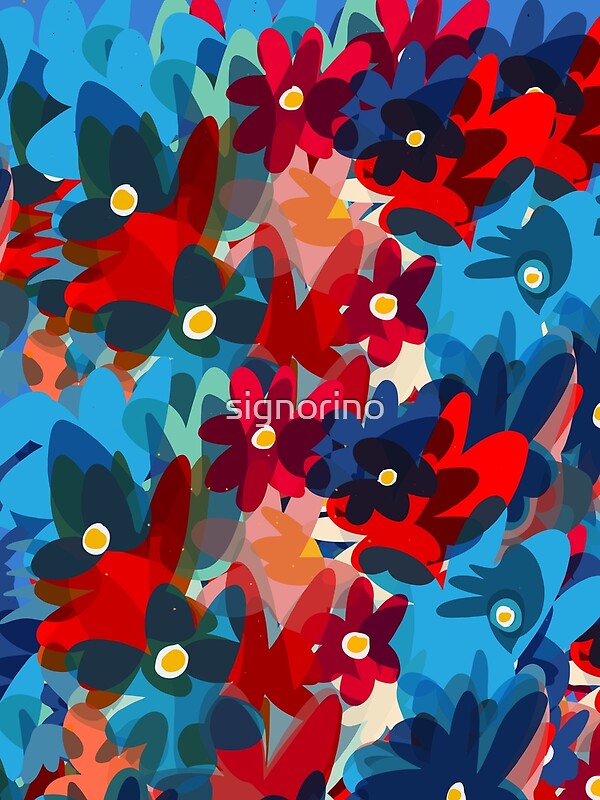 "Flowers in Bloom Springtime is Coming Pattern " by Emmanuel Signorino ...