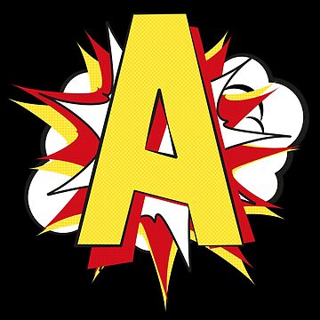 "Letter A Monogram Comic Book Style" Sticker for Sale by ...