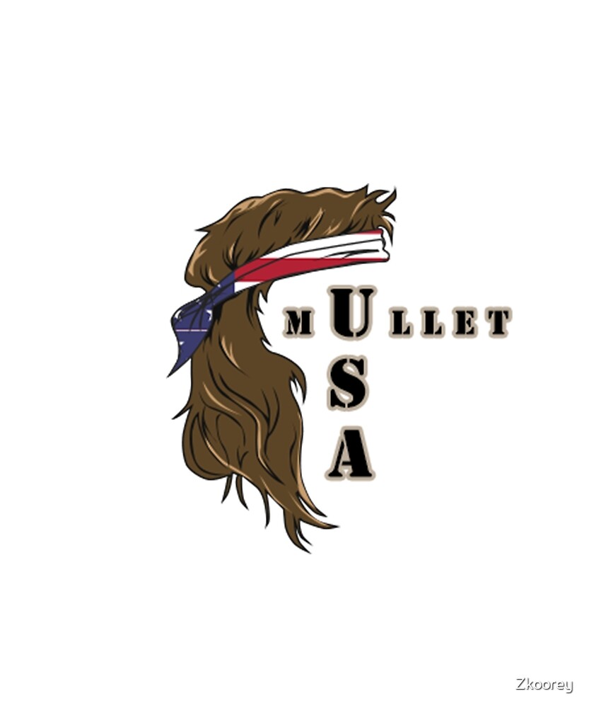"USA Mullet Head Merica USA Pride Flag 4th of July Haircut 80s Old ...