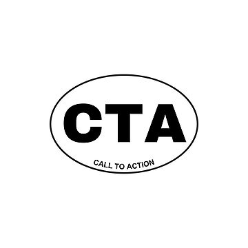 "CTA: Call to Action" Sticker for Sale by plaidcouches | Redbubble