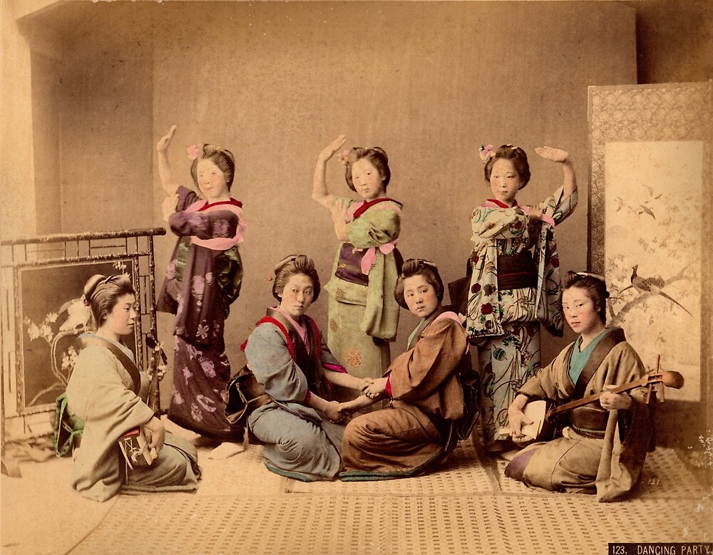 "Geisha dancing party" by Fletchsan | Redbubble