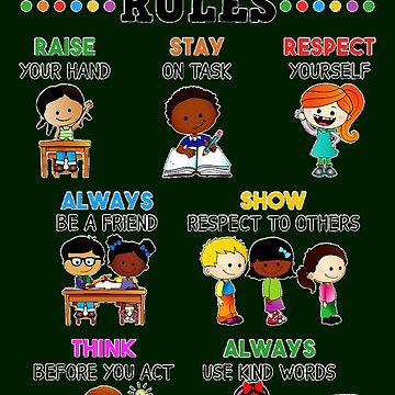 "Classroom Rules Cute Principle Student Back To School" Sticker for ...