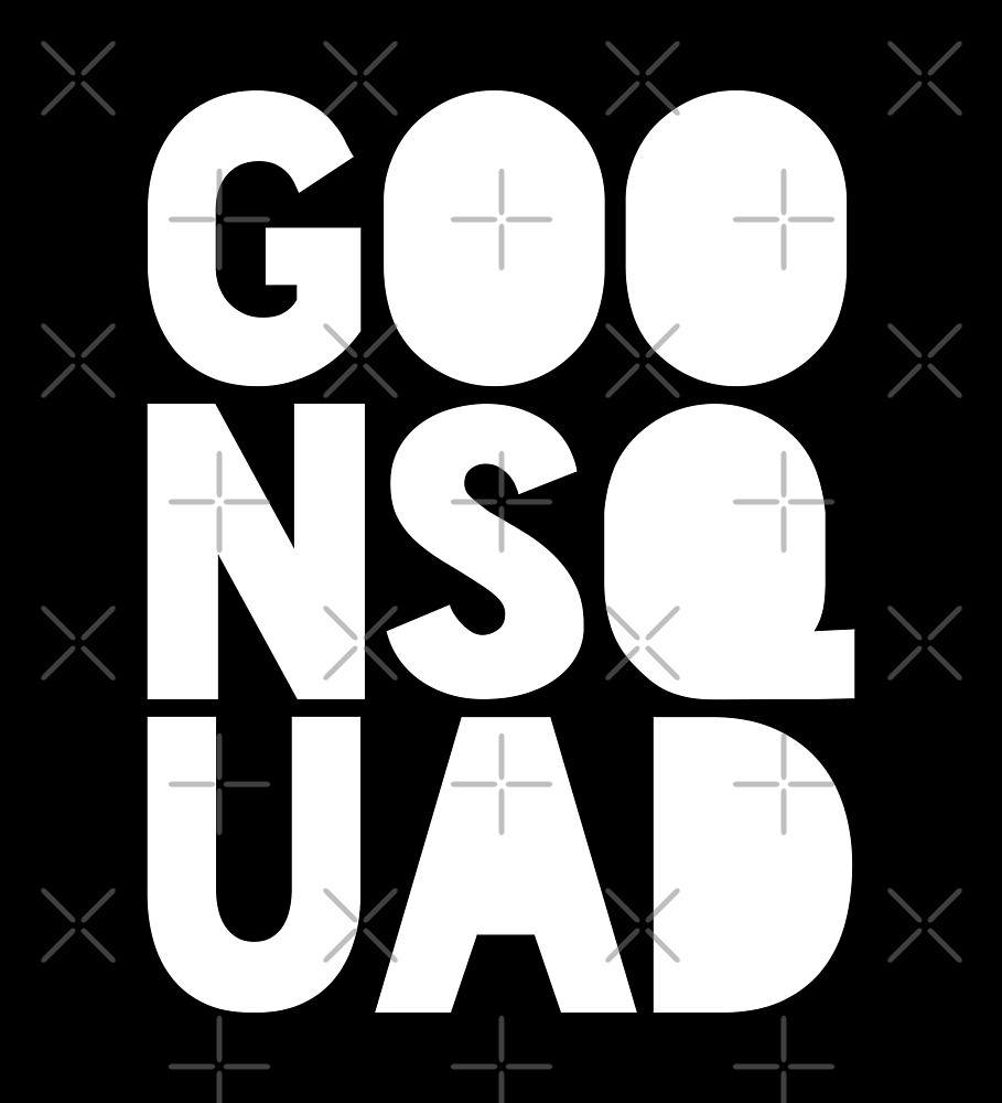 "GOON SQUAD (WHITE TEXT)" by Dripsha | Redbubble