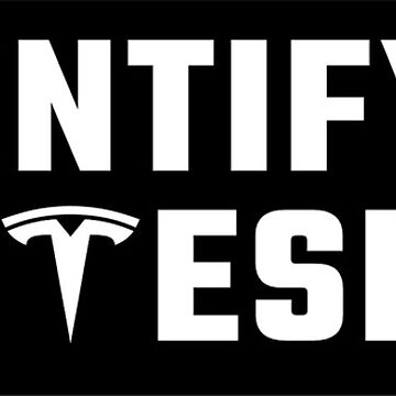 "I identify as a tesla" Sticker for Sale by Wanyu Zhao | Redbubble