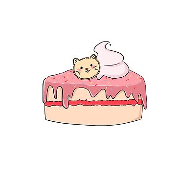 "Pink Cake! " Sticker for Sale by Rojasole | Redbubble