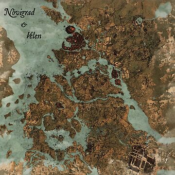 Galeriedruck for Sale mit "Karte von Velen und Novigrad aus The Witcher ...