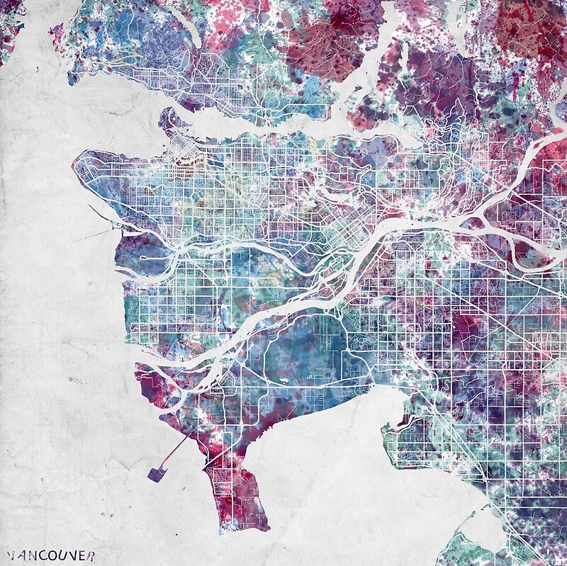 "Vancouver map" by MapMapMaps | Redbubble
