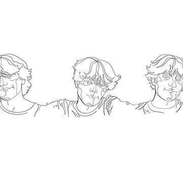 "Sturniolo Triplet Line Art" Sticker for Sale by akdcash | Redbubble