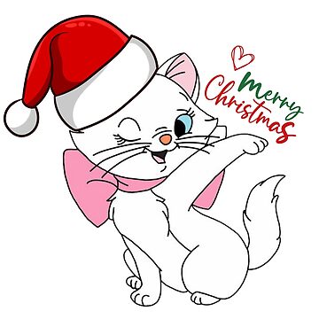 Merry Christmas Marie Cat Aristocats Christmas Version Sticker By