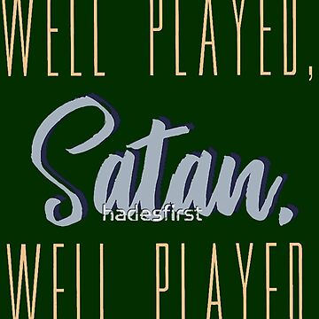 "Bien joué, Satan classique" Sticker for Sale by arryanamontano | Redbubble