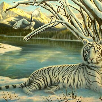 "Snow Tiger" Canvas Print for Sale by Esalazar | Redbubble