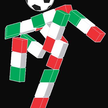 "Italia 90 footballer logo" Sticker by DashTimmony | Redbubble