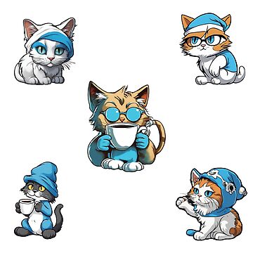 "Blue Smurf Cat " Sticker for Sale by IshwariHakari | Redbubble