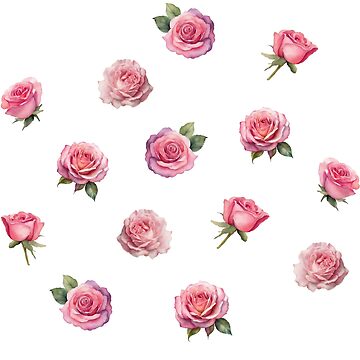 "Pink Roses Pack" Sticker for Sale by MaPetiteFleur | Redbubble