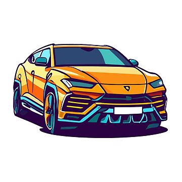 "Lamborghini URUS - Cartoon Design" Sticker for Sale by PoppinDesigner ...