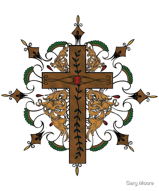 "Elegant Ornate Cross design " by TeesMi | Redbubble