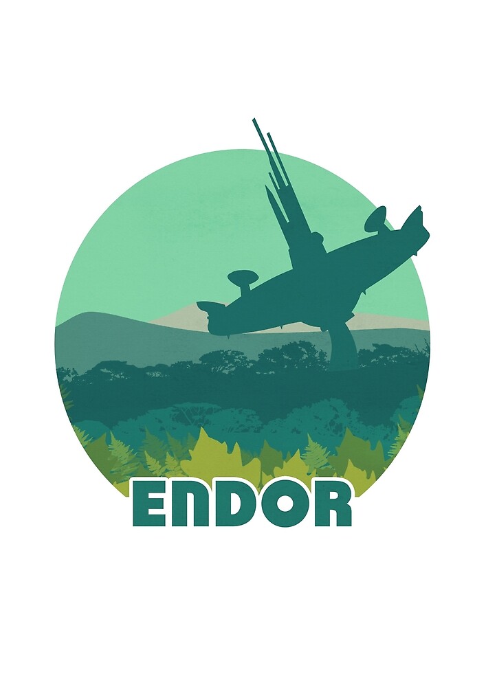 "Endor Retro Travel Poster" by Studiomoriarty | Redbubble