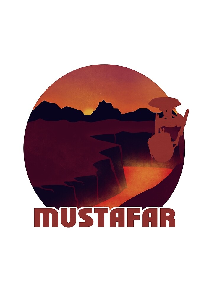 "Mustafar Retro Travel Poster" by Studiomoriarty | Redbubble
