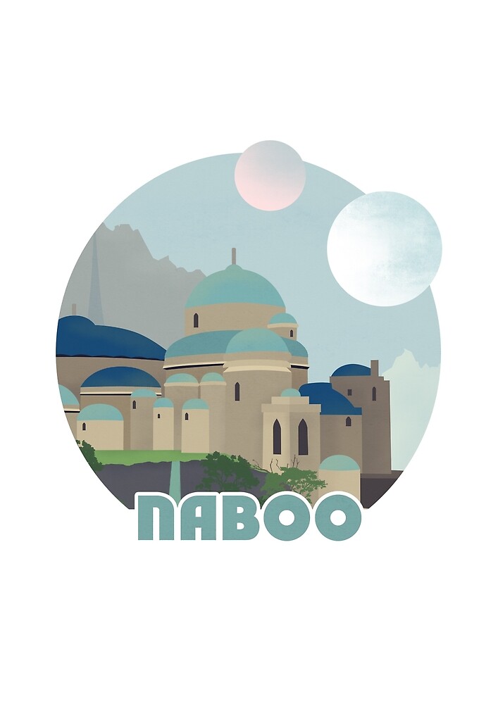 "Naboo Retro Travel Poster" by Studiomoriarty | Redbubble