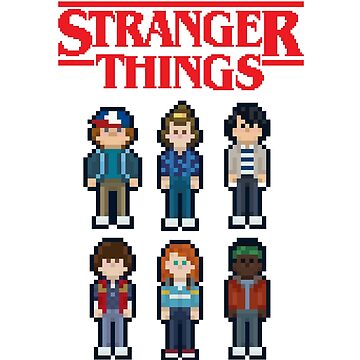 "Stranger Things Characters Pixel Art" Sticker for Sale by wolfkin ...
