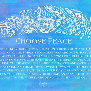"Choose Peace" Canvas Print for Sale by CarlyMarie | Redbubble