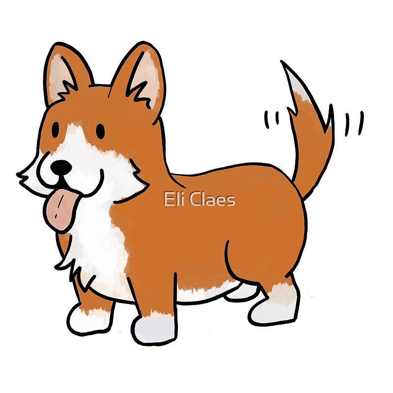 "derpy corgi" by Eli Claes | Redbubble