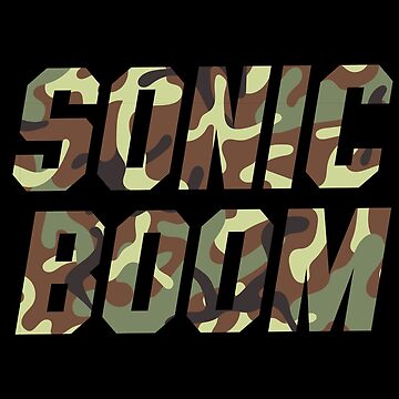 "Camo Sonic Boom" Sticker for Sale by jay bee | Redbubble