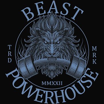 "Beast Power House Gym Logo " Sticker for Sale by WOLForDEER | Redbubble