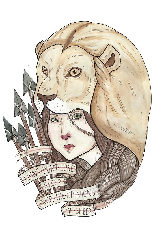 "Lions Don't Lose Sleep" by Heather Hartz | Redbubble
