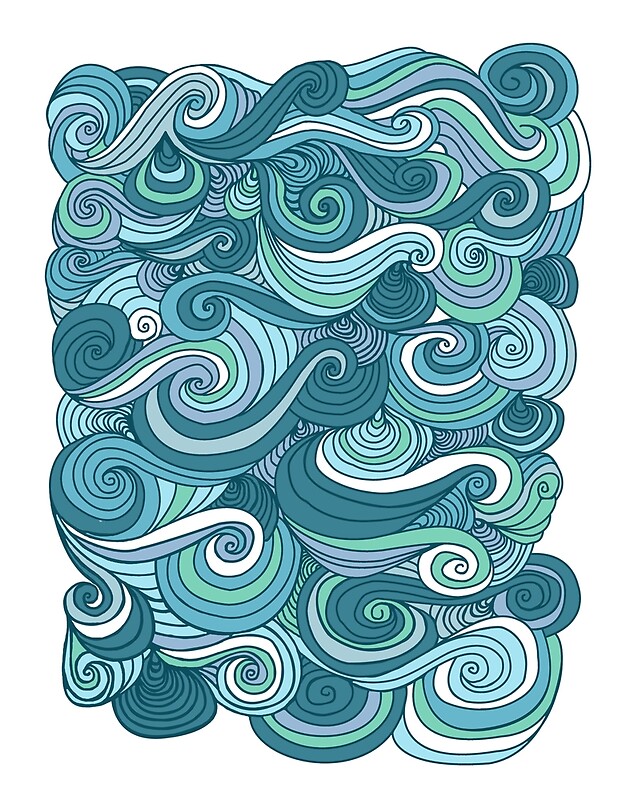 "Spiral Ocean Wave Pattern" by dotcarly | Redbubble