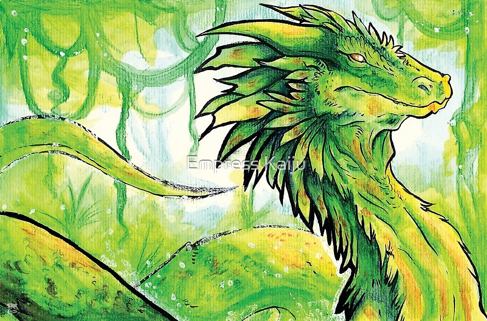 "Green Wyrm" by Empress Kaiju | Redbubble