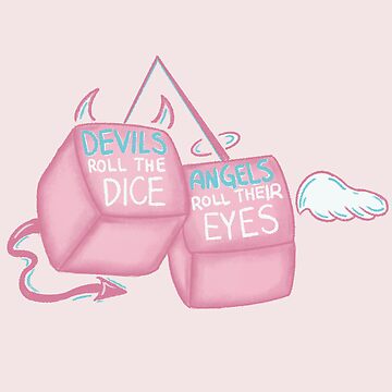 "Devils roll the dice" Sticker for Sale by teal-studio | Redbubble
