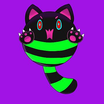 "Sound Voltex Black Tamaneko" Sticker for Sale by InvaderWylie | Redbubble