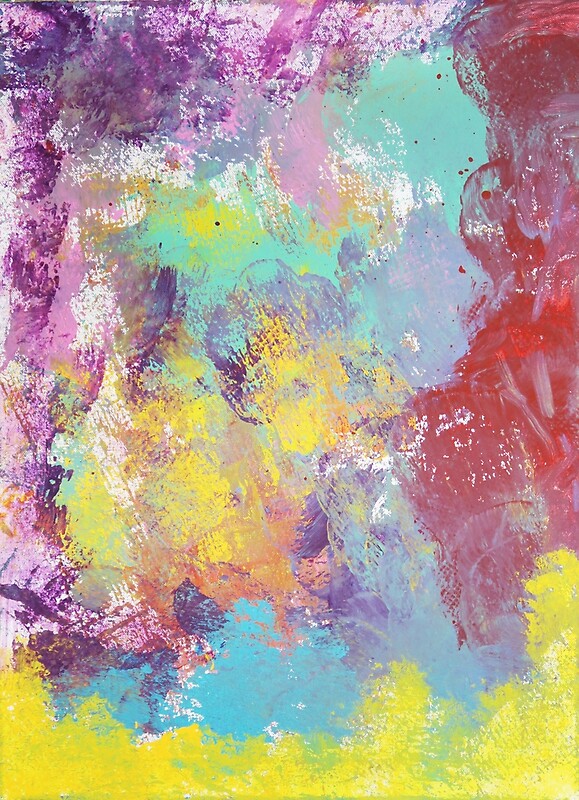 "Rainbow Modern Abstract Spring Colors Painting" by Express Yourself ...