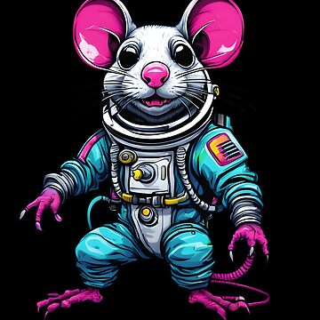 " rat wearing a spacesuit" Sticker for Sale by chamaralakshan | Redbubble