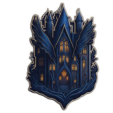 "Blue House Sticker" Sticker for Sale by pelzolga123 | Redbubble