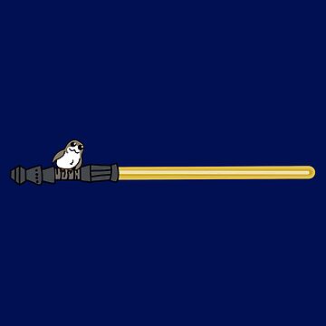 "Lightsaber Rey skywalker Porg " Sticker for Sale by ScarletDesigns3 ...