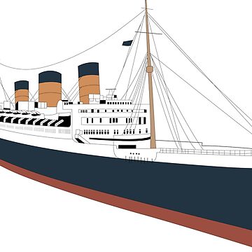 "QUEEN MARY RMS " Sticker for Sale by Dino-Park | Redbubble