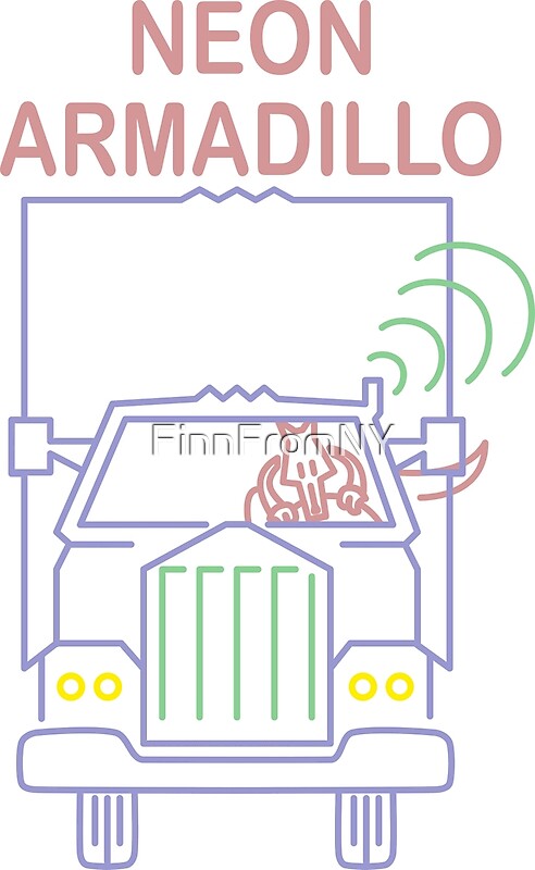 "Neon Armadillo" by FinnFromNY | Redbubble