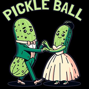 "Pickleball Ballroom Dancing Funny Pun Design Men And Women" Sticker ...